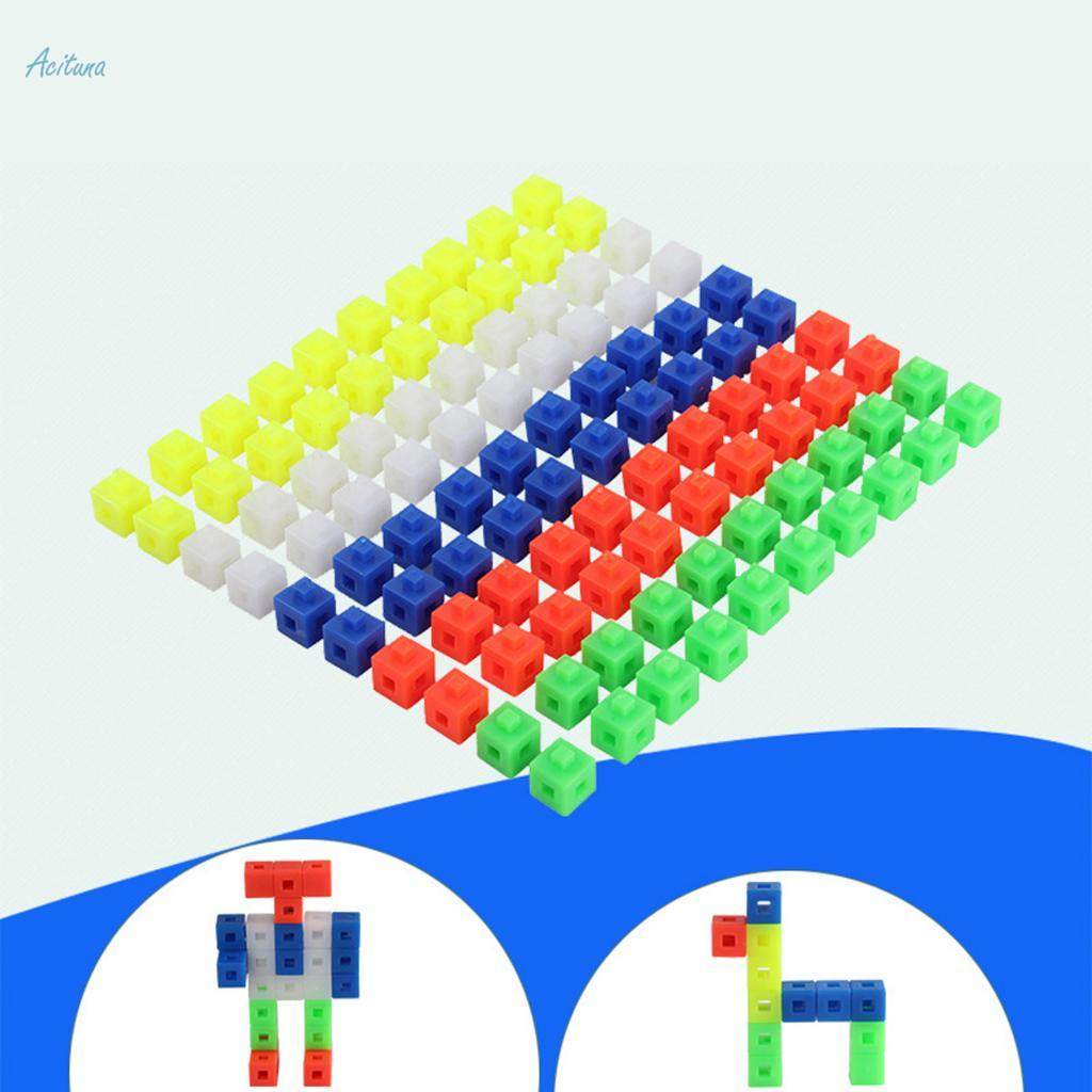 100 Pcs Multilink Linking Cubes Math Manipulative Counting Jenaai 100