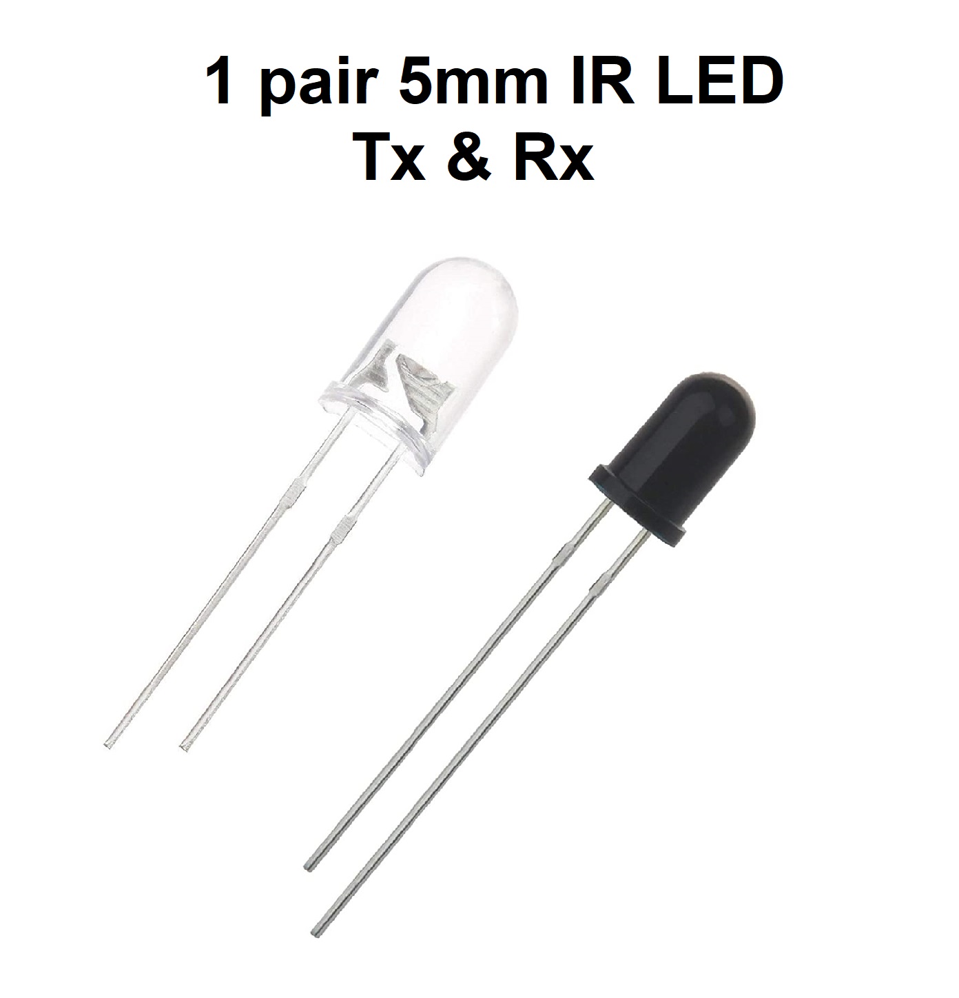 5mm IR Transmitter and Receiver LED Tx Rx Pair Photodiode | Daraz.pk