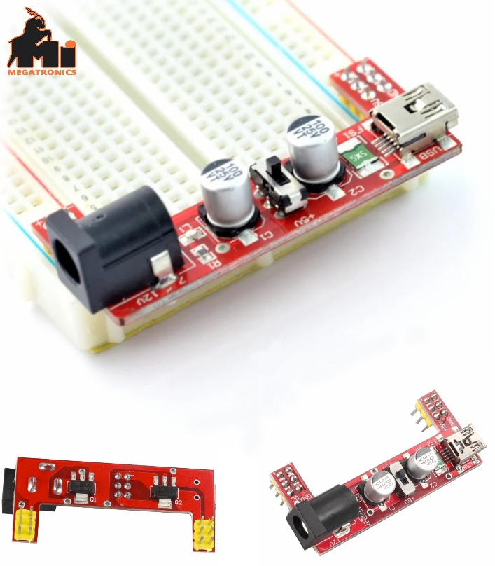 breadboard Power supply MB102 - 3.3V/5V dual channel | Daraz.pk