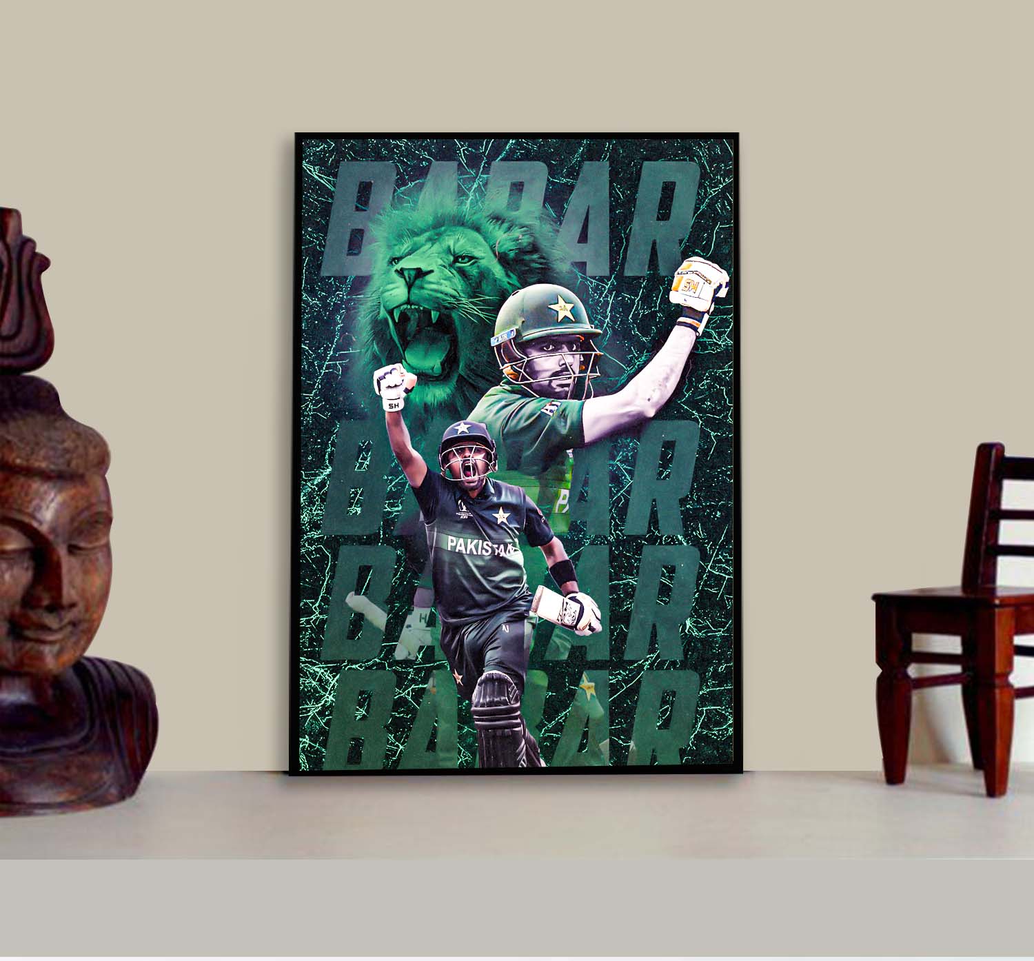 Babar Azam Photo Frame for Cricket Fans Digital Printed | Daraz.pk