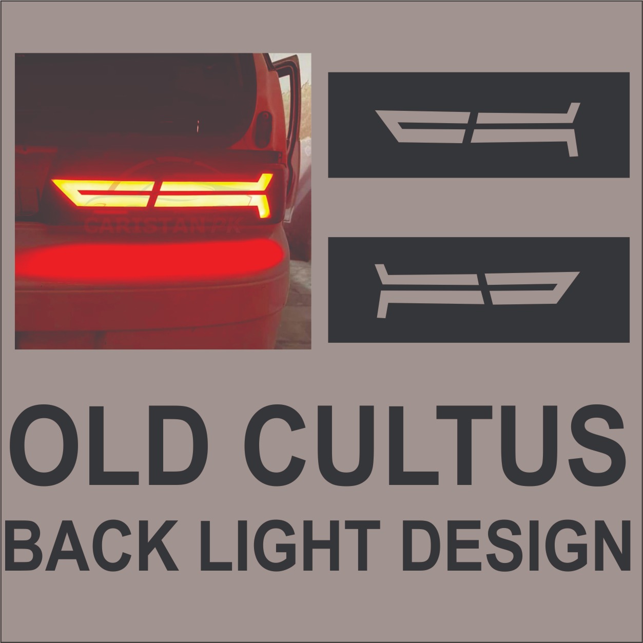 Suzuki Cultus (OLD) BACK LIGHT DESIGN Car Stickers Decal Vinyl Creative ...