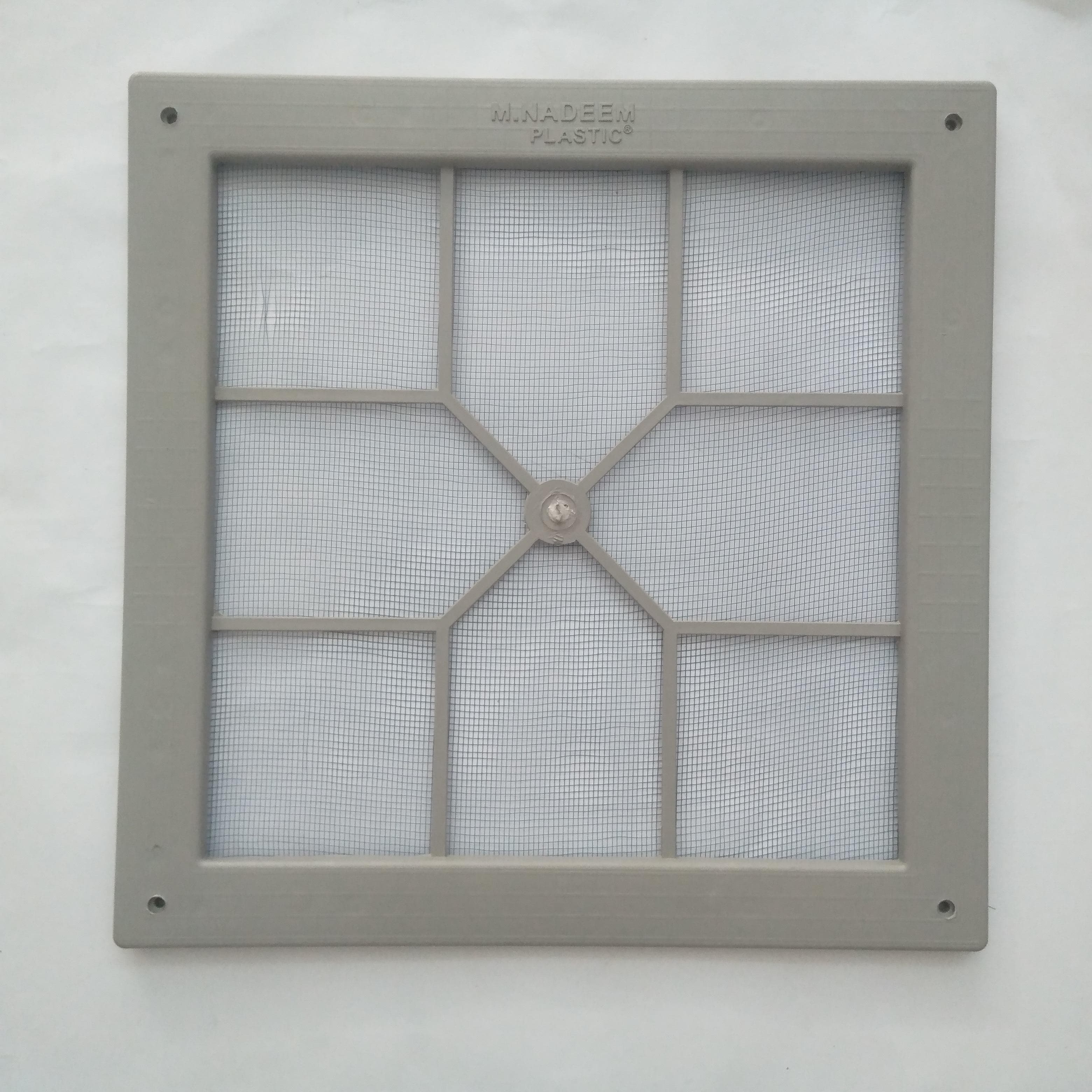 Ventilaton Mesh Jalli-14" Mesh Size(12"x12")-Light Ash-Jalli Attached ...
