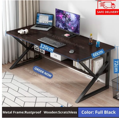Skyrise K- Shaped Office Table Desktop Table With Book Shelf Office ...