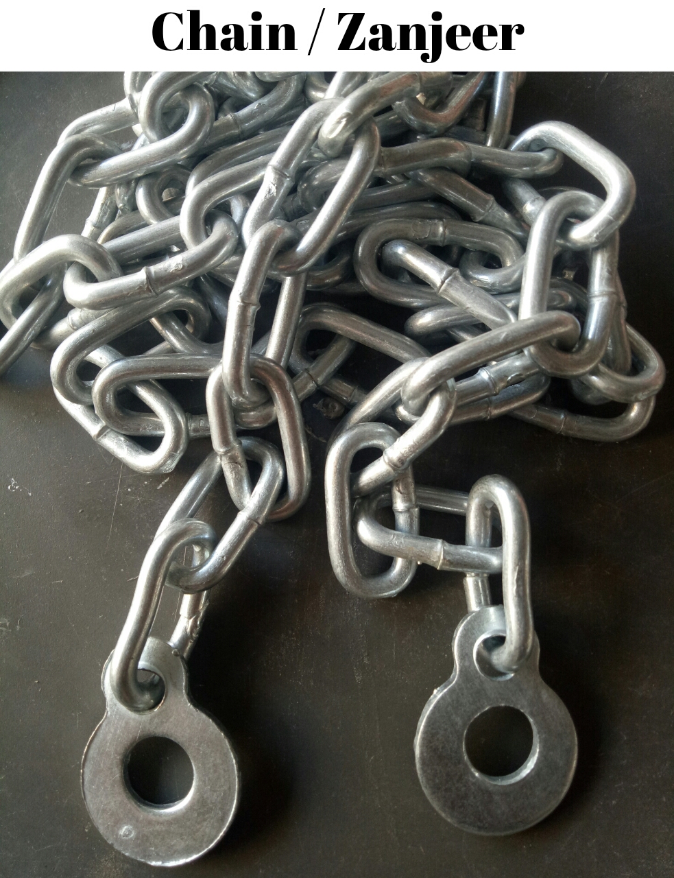 Multi Purpose Heavy Duty Chain, Zanjeer, With Hocks for Lock, Silver ...