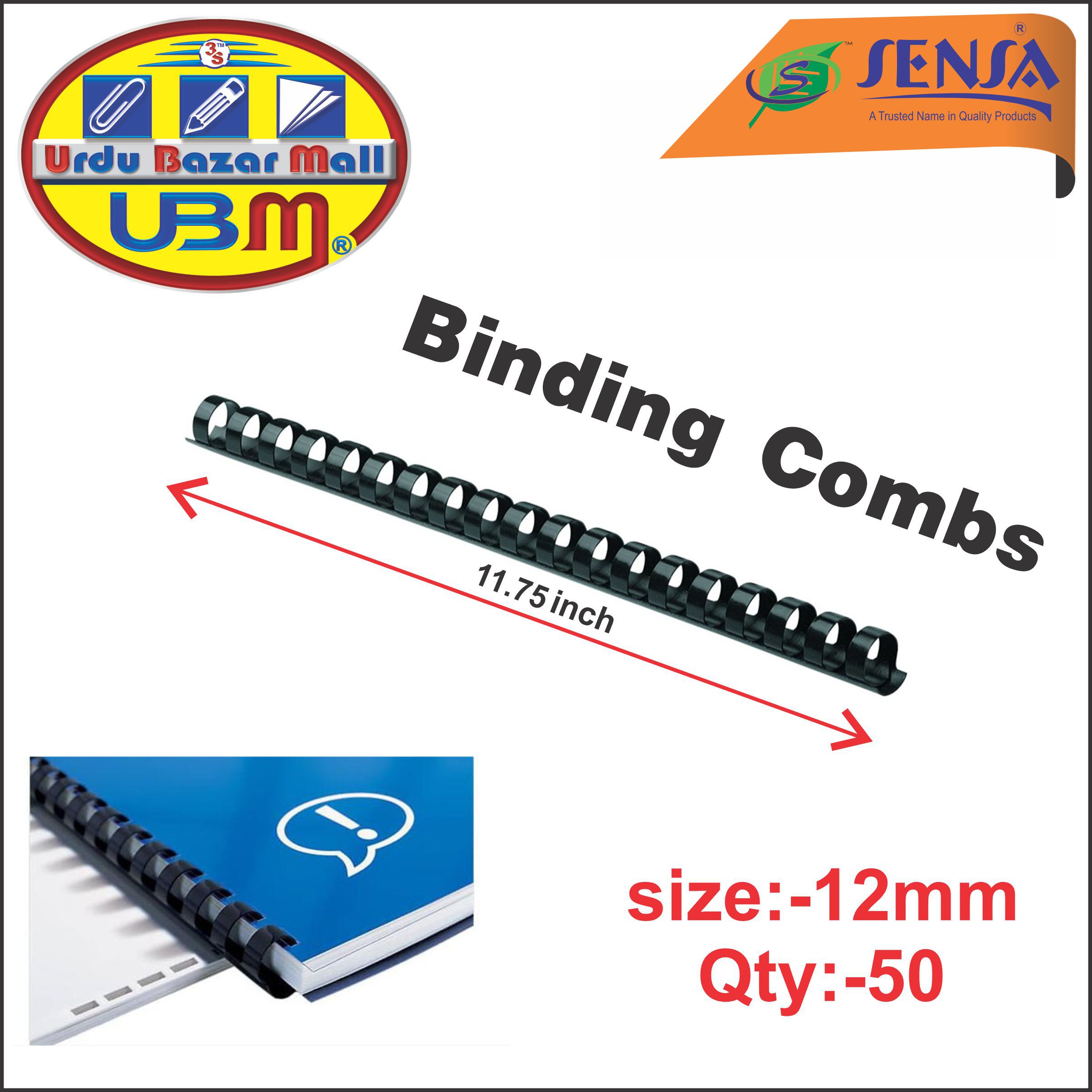 Plastic Binding Combs 12mm 11.75 inch Spiral Ring ( 25 Combs ) | Daraz.pk