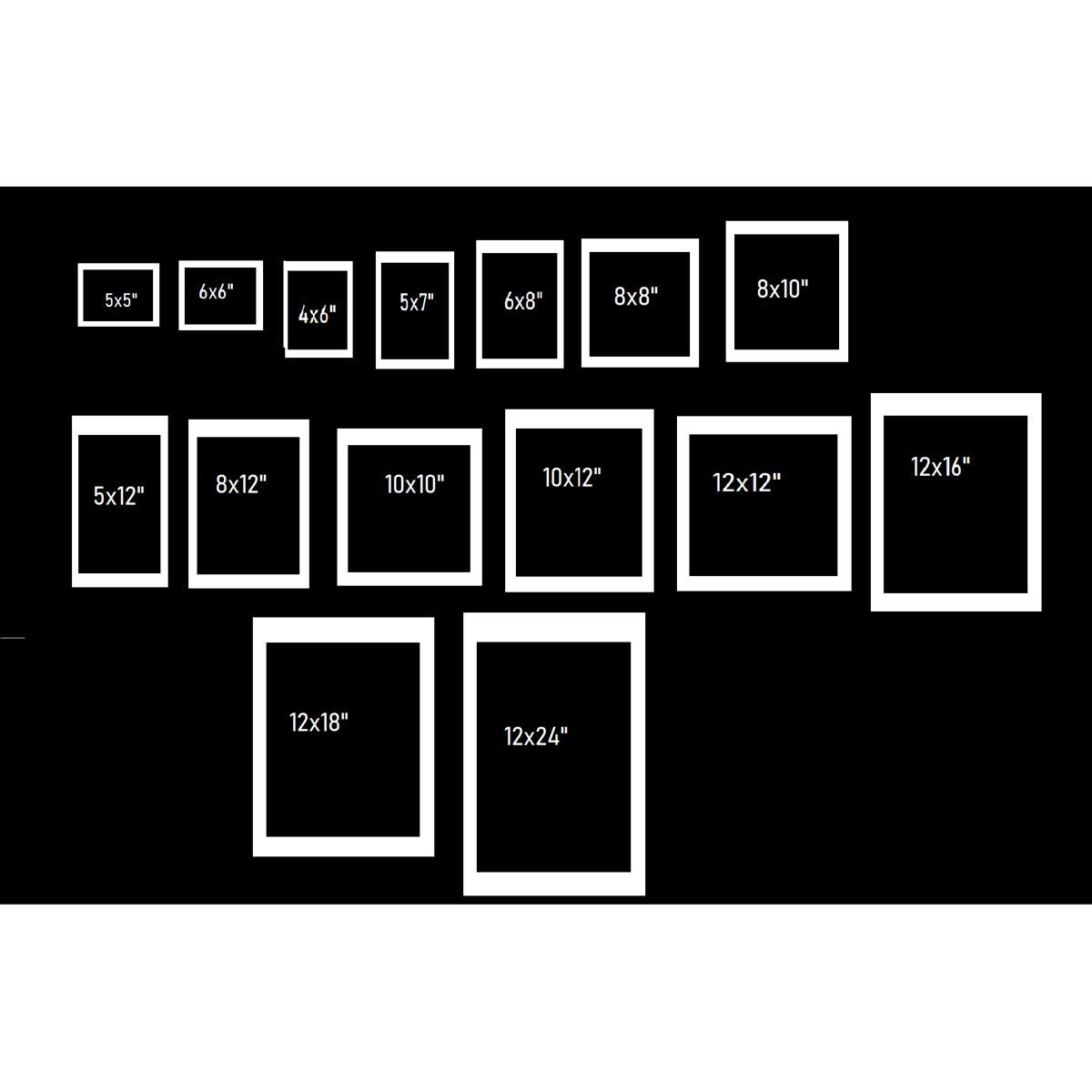 Single Rectangular Horizontal White Minimalist Modern Customized Frame ...