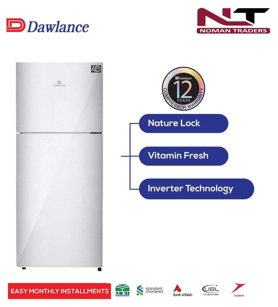 Dawlance Refrigerator 9193 Avante+ 18 CFT Glass Door Inverter - Special ...