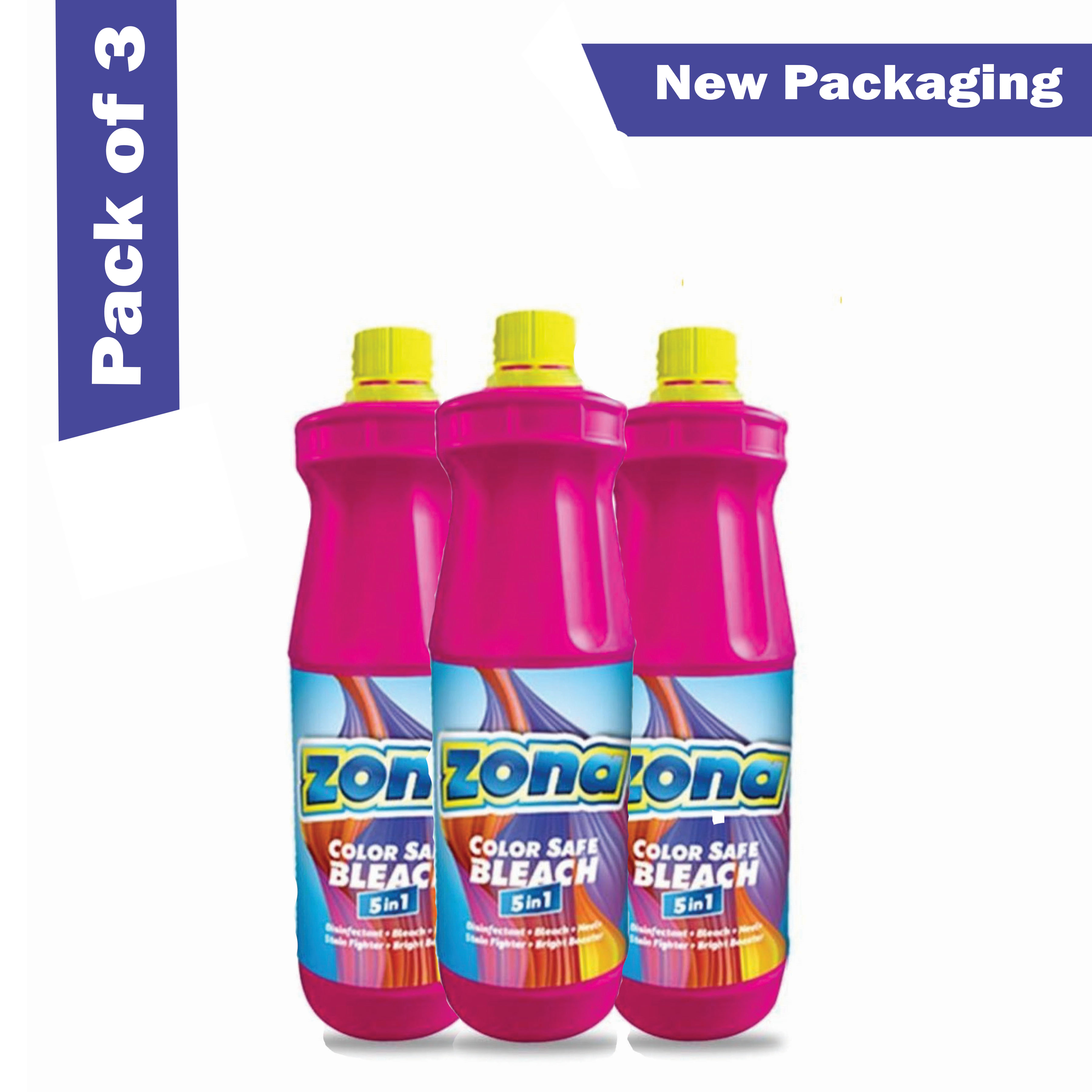 3 pcs Zona Colour Bleach is used to keep your colored clothes safe ...