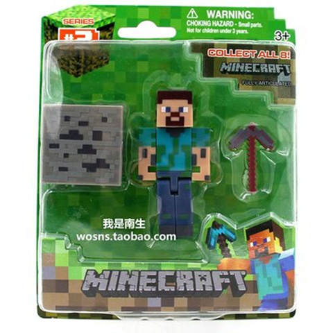 My World Model Minecraft Building blocks 3 Inch Action Figure Figurine ...