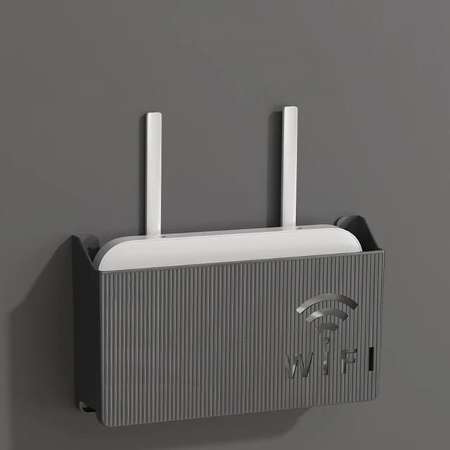 Wall Mounted Wireless Wifi Router Shelf ABS Plastic Storage Box Router ...