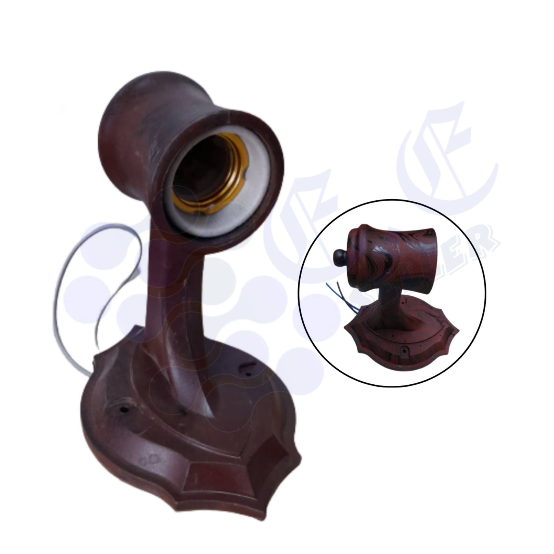 Bulb Holder L Shape , Wall Fancy Holder E 27 / Thread | Daraz.pk