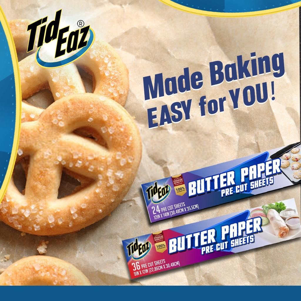 Tid Eaz Butter Paper 9x12 inches - 36 Pre Cut Sheets | Daraz.pk