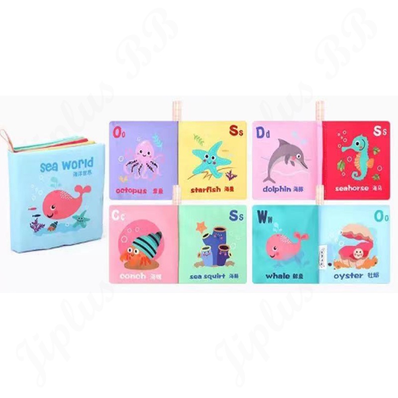 #JP105 Baby Cloth Book Early Learning Soft Book Cartoon Durable ...
