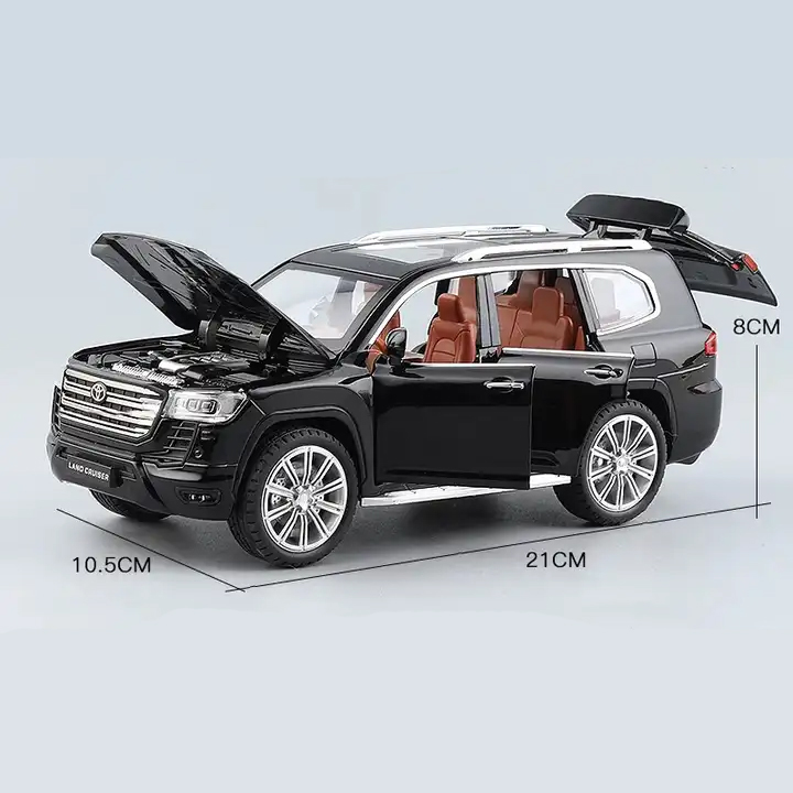 Toyota Land Cruiser V8 Die cast 1:24 Scale Model Car - Full Door Open ...