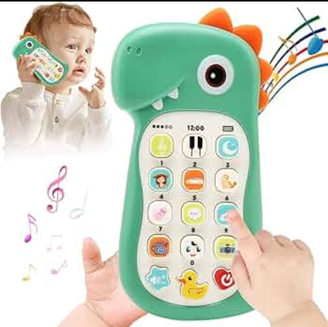 Baby Phone Toy – Musical Sound Telephone with Teether & Lights ...