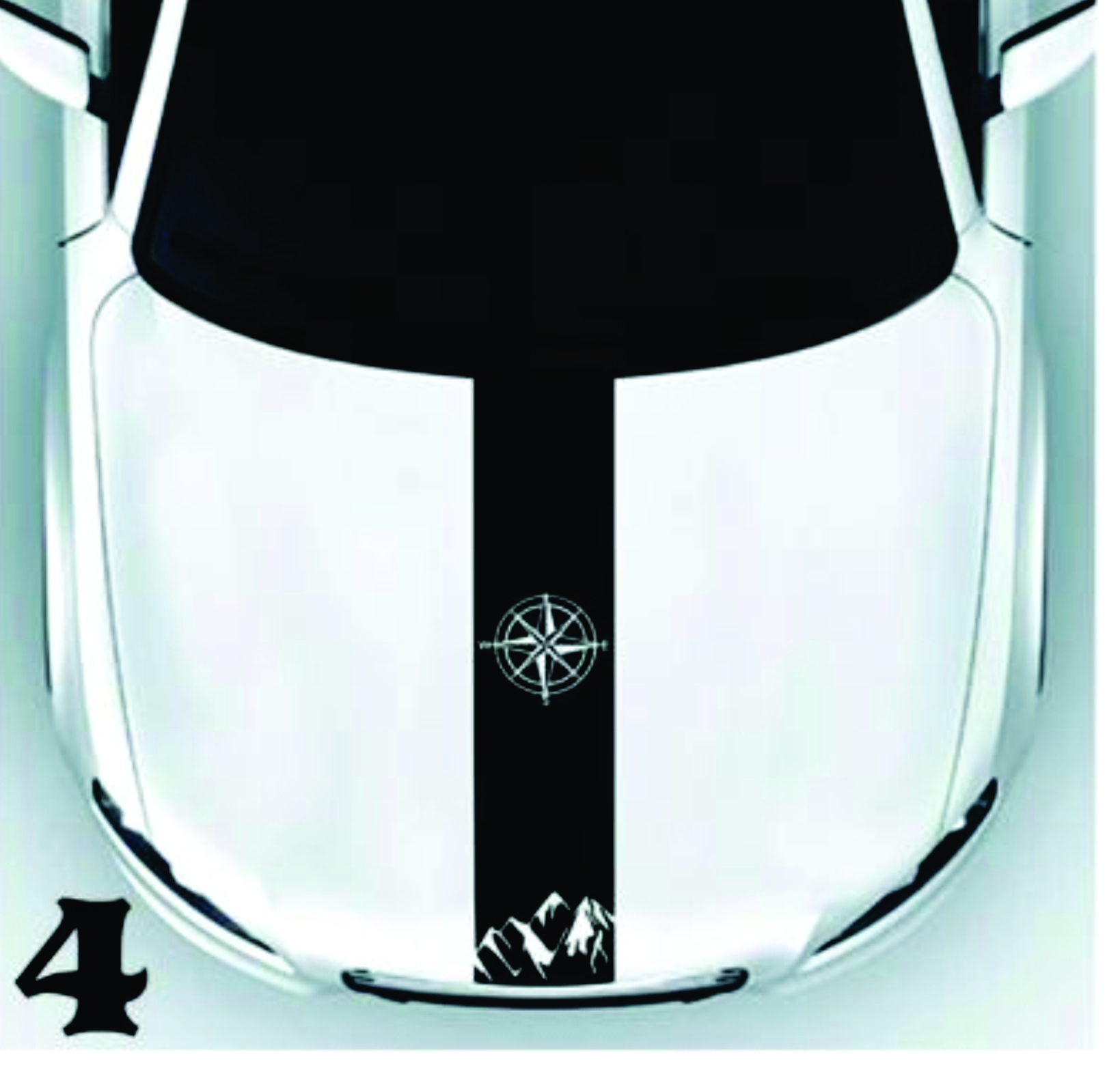 1pcS CUSTOMIZED Car Hood Cover Universal Stickers Fashion Head Decals ...
