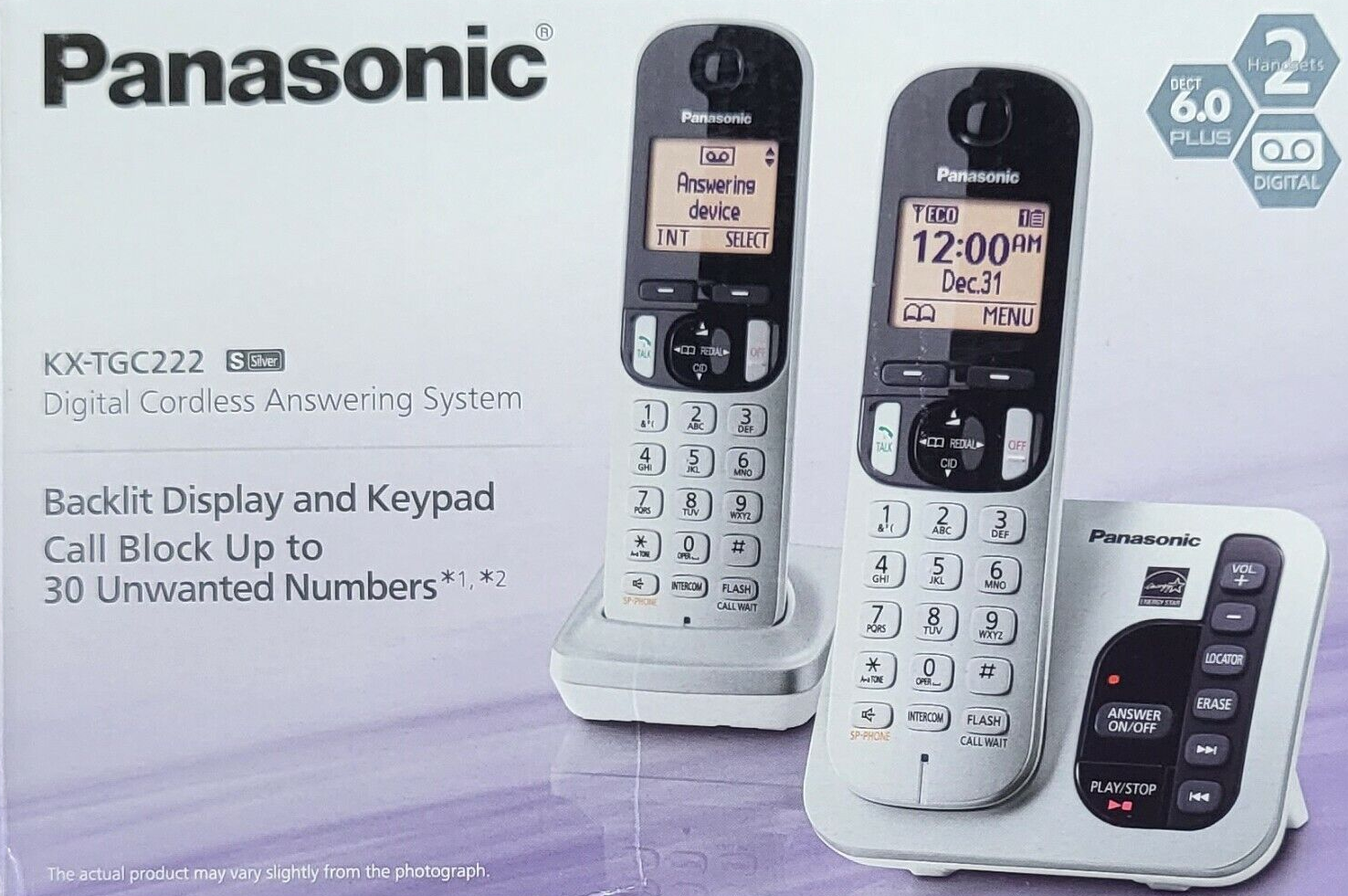 Panasonic KX-TGC222 PTCL Wireless landline Phone with intercom plus answering Machine, Caller ID ...