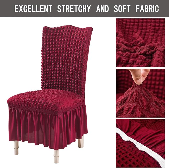 Set of 6-Bubble Turkish Style Dinning Chairs Cover Standard size & 10 ...