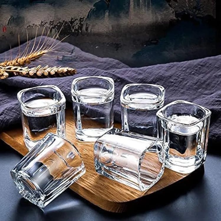 Pack of 6 Square Mini glass Set | Daraz.pk