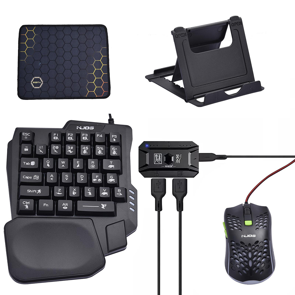 5 In 1 Combo Gaming Keyboard And Mouse Wireless Bluetooth For Pcsmartphone Pubg Mobile Game