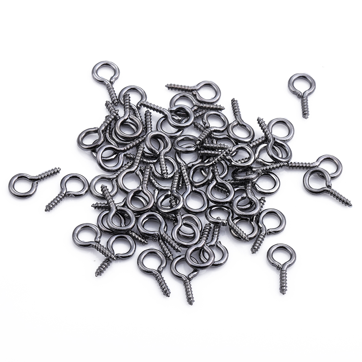 200Pcs Small Tiny Mini Eye Pins Eyepins Hooks Eyelets Screw Threaded ...