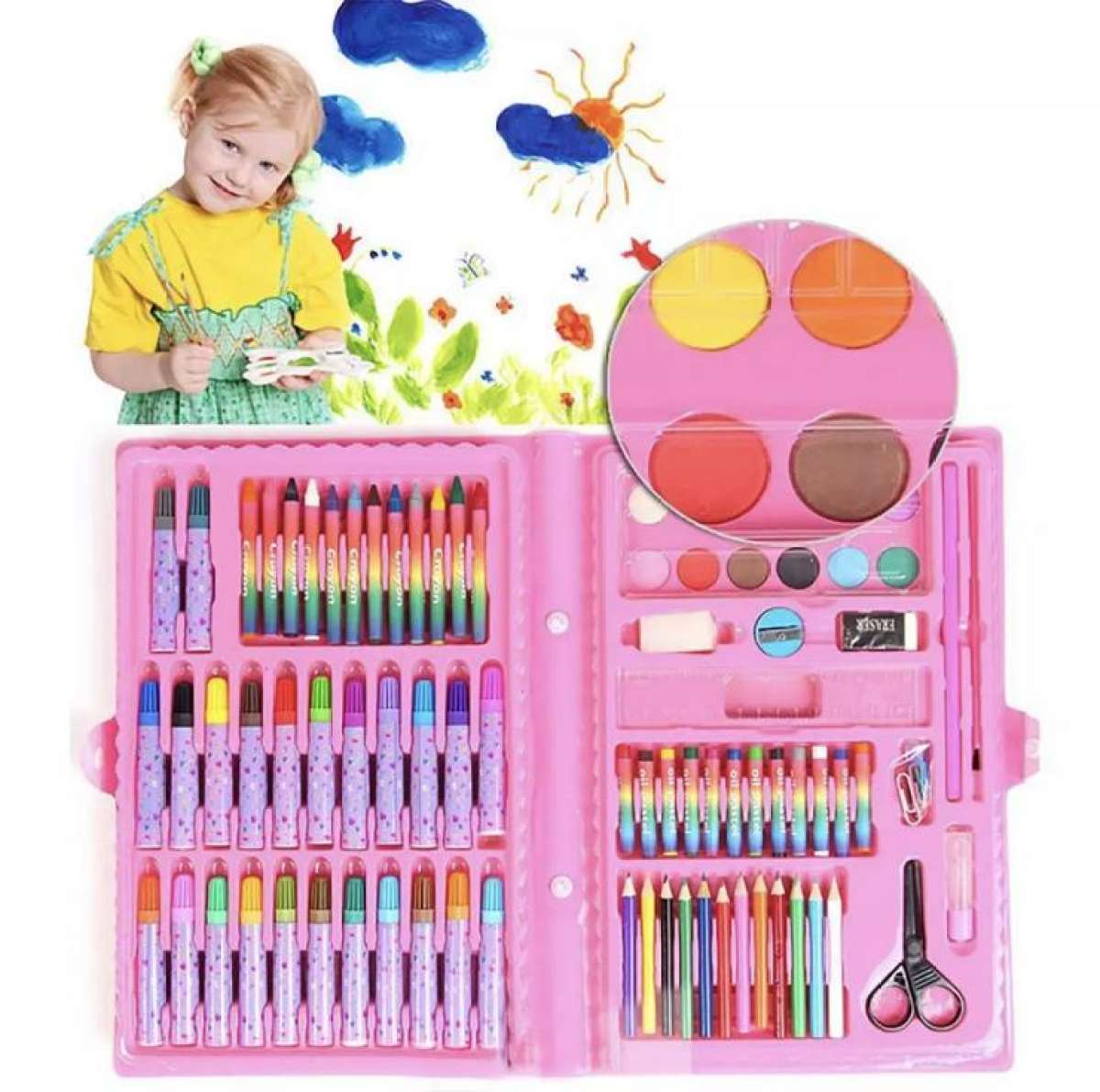 86pcs / set Watercolor Brush Pen Set, Watercolor Marker Pens + Crayon ...