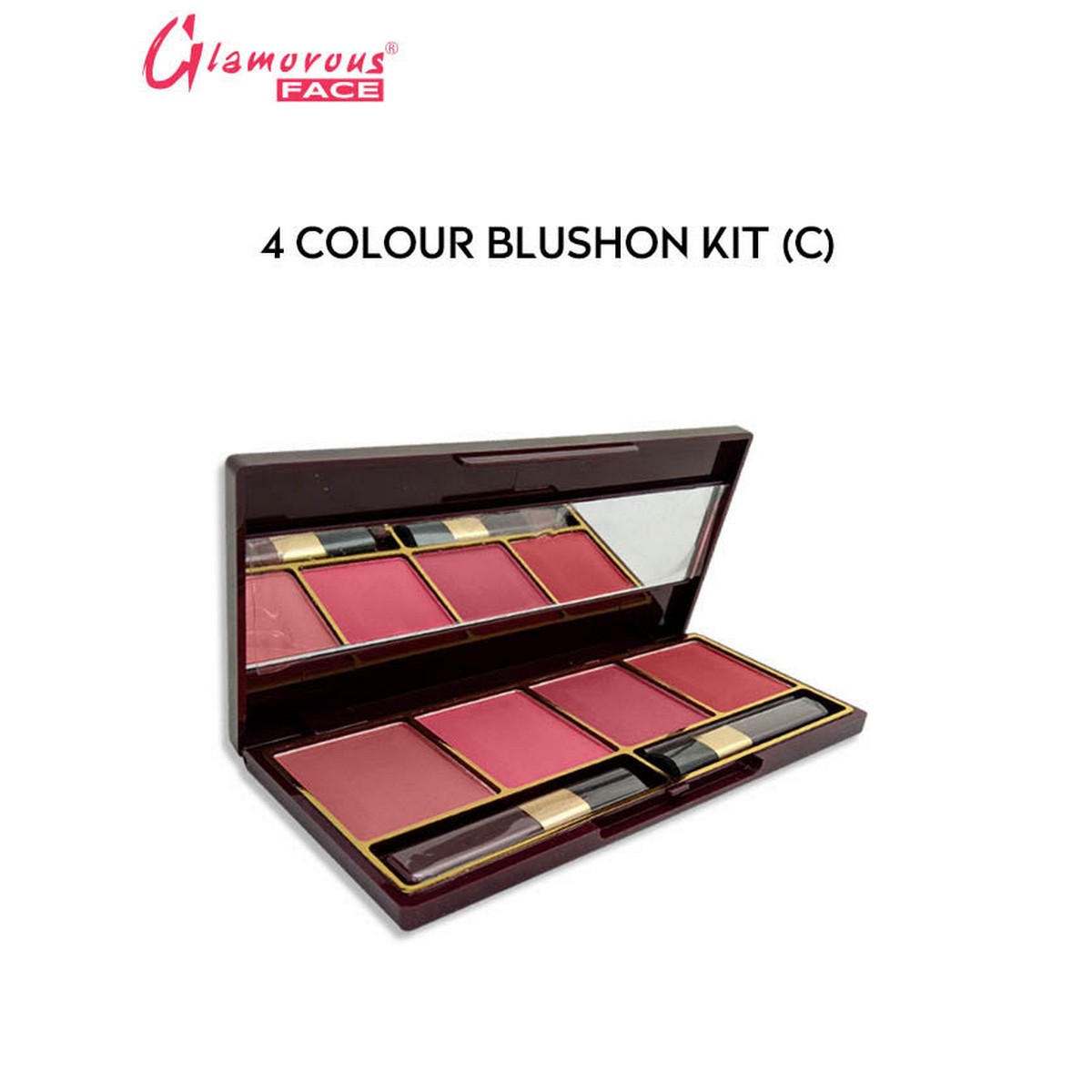 Glamorous Face 4 Color Powder Blush on Palette, Four Blush Shades for ...