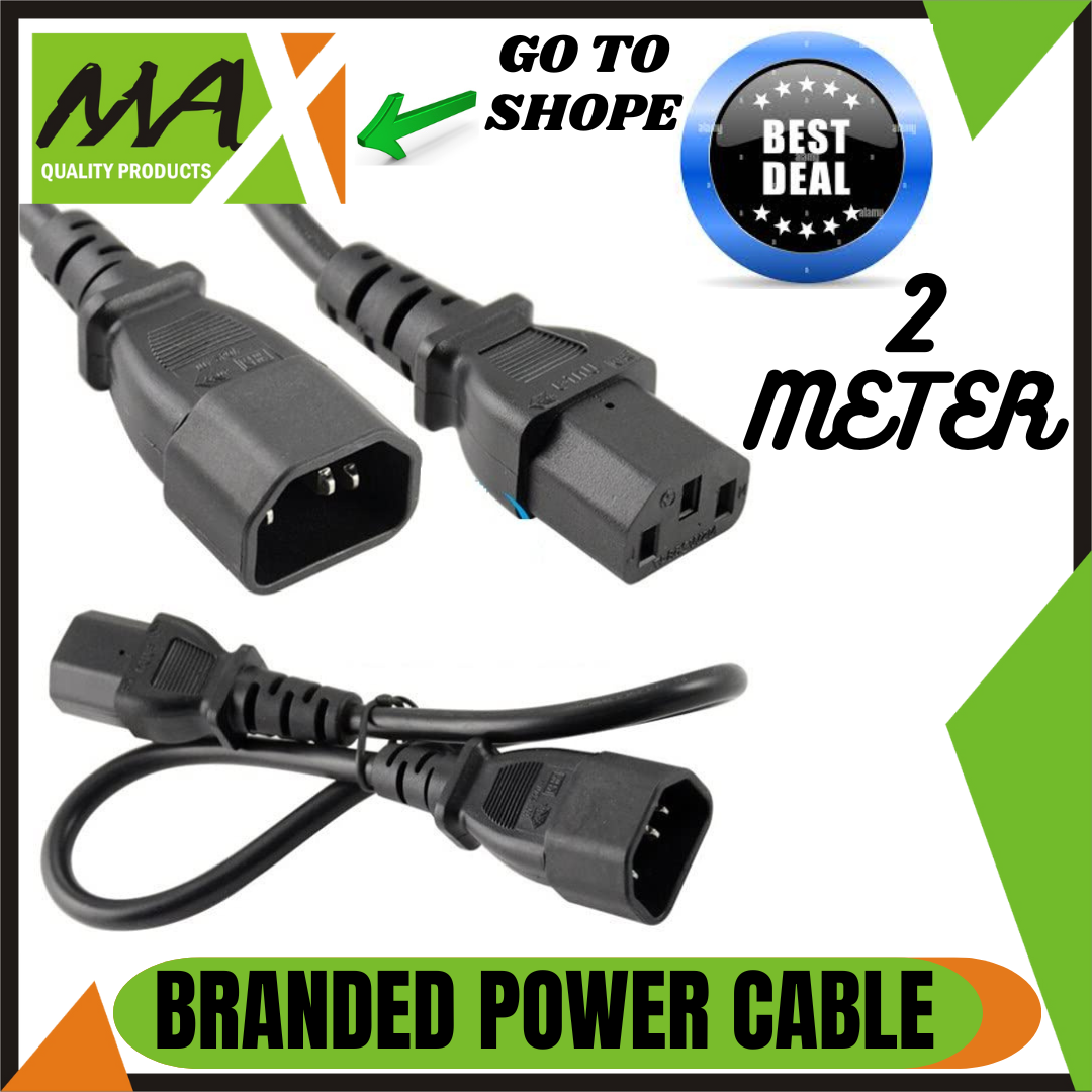 Branded New Power Cord Extension Cable IEC C13 To IEC C14 (Male To ...