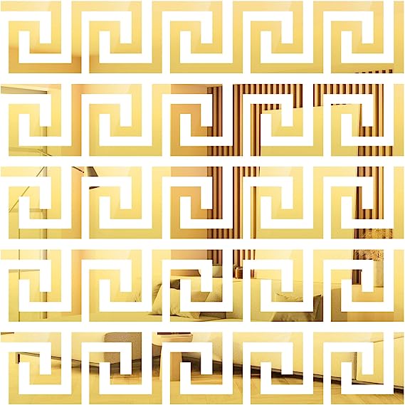 3D Mirror Wall Stickers Decor, 10 Pieces, Removable Acrylic Wall Decals ...