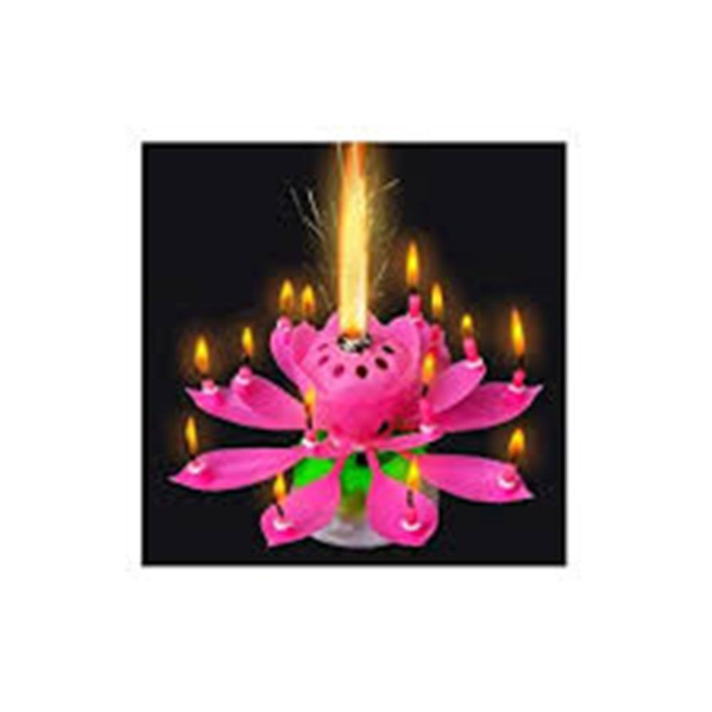 Musical Flower Rotating Birthday Candle | Daraz.pk