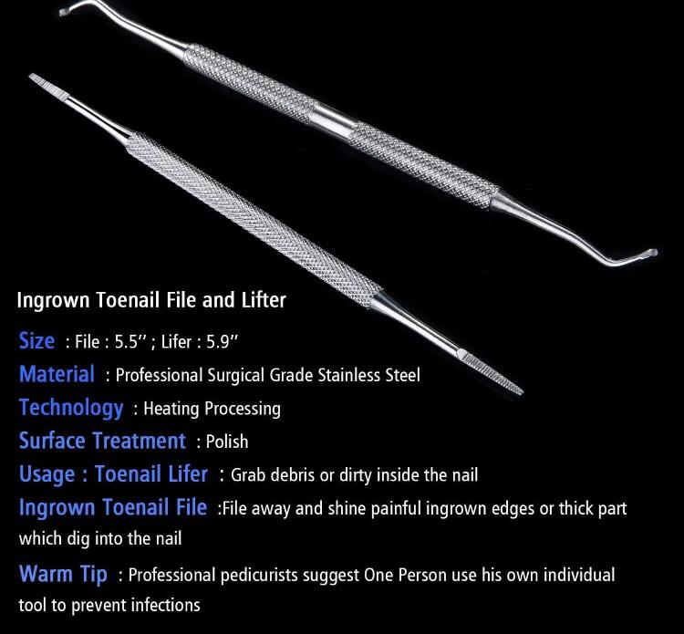 (Pack of 2) Professional Stainless Steel Cuticle Spoon Pusher Double ...