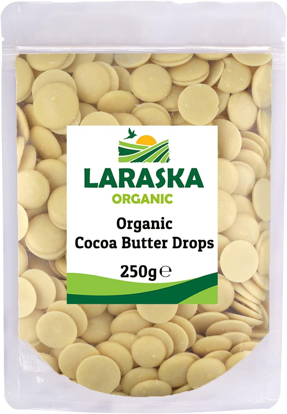 Organic Raw Cacao / Cocoa Butter Drops 300g by Laraska Organic | Daraz.pk