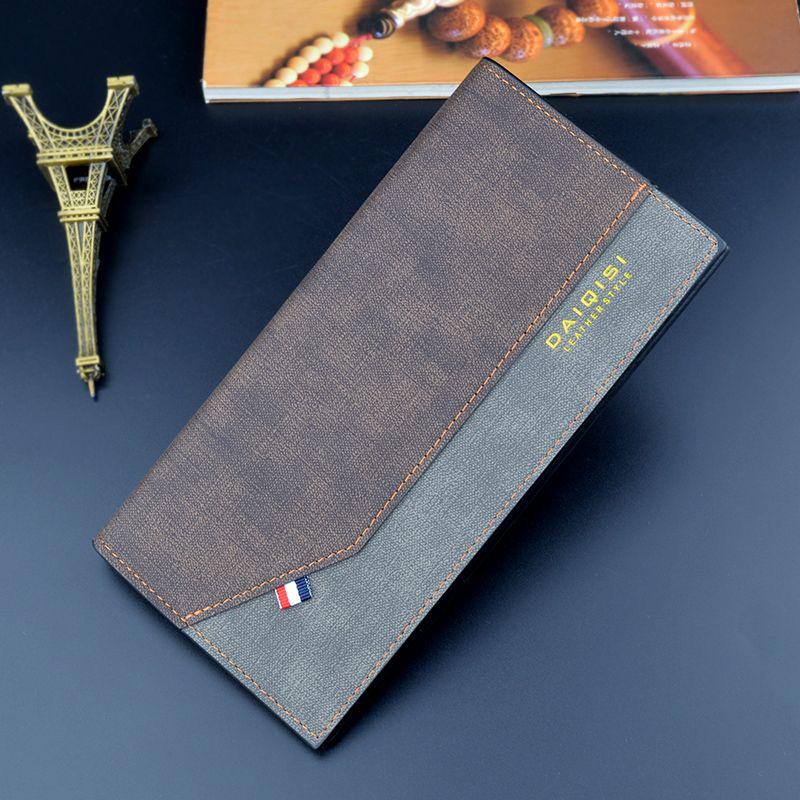 PU Leather Long Wallet For Men Card Holder Slim Money Mobile Wallet ...
