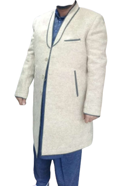 Classic Men's Woolen Long Coat: Elegant Overcoat for Stylish Warmth ...