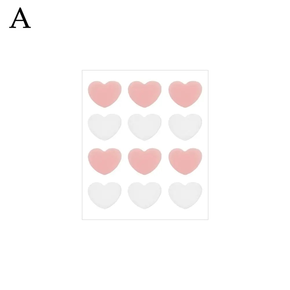 12/20 Counts Acne Care Patches Cute Pink Heart Shaped Acne Pimple ...
