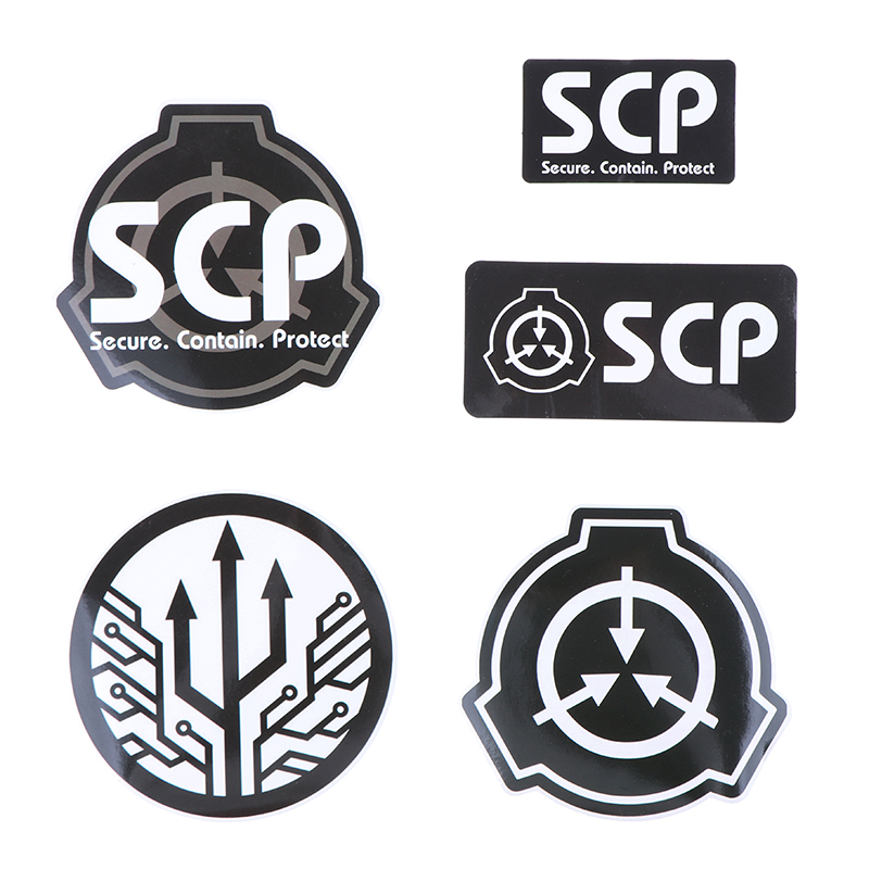 5Pcs SCP Foundation Vinyl Waterproof Sticker for Laptop Guitar ...