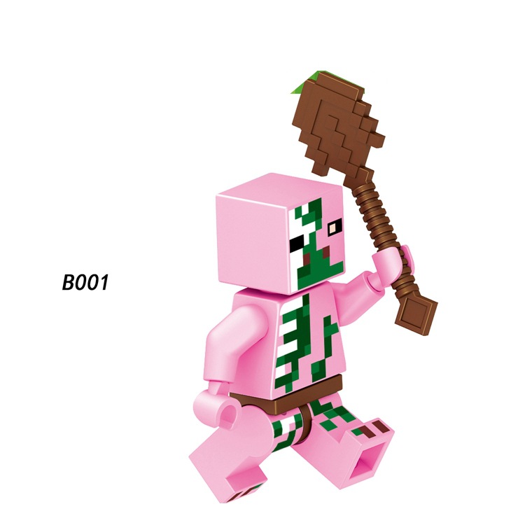 Single Sale Minecraft Figures Building Blocks Steve Alex Enderman ...