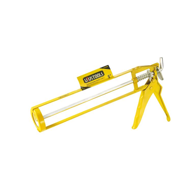 9" Premium A3 Steel Skeleton Caulk Gun Heavy Duty 2.0mm Thickness ...