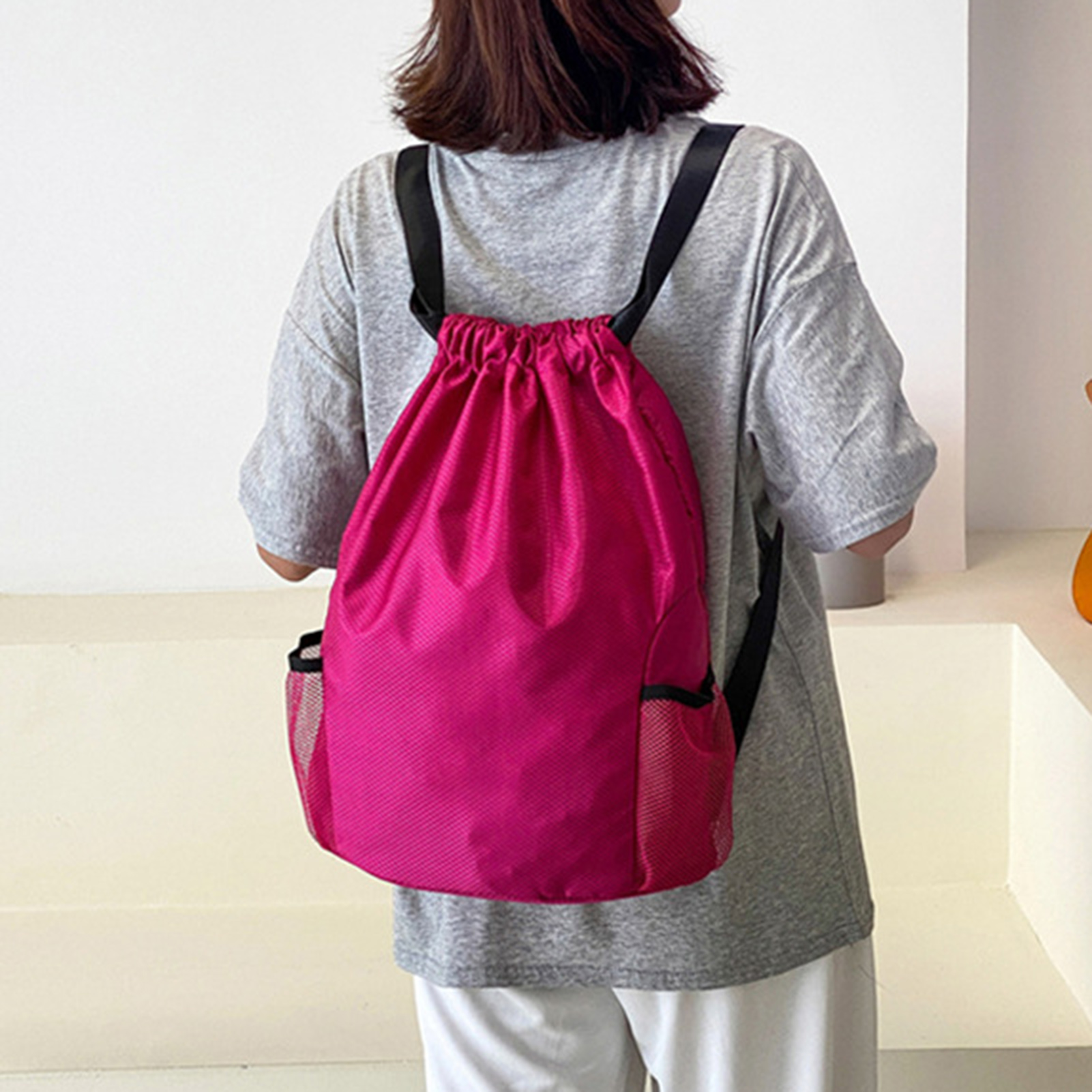 Oasis Sport Backpack Side Mesh Pocket Bundle Mouth Folding Backpack ...