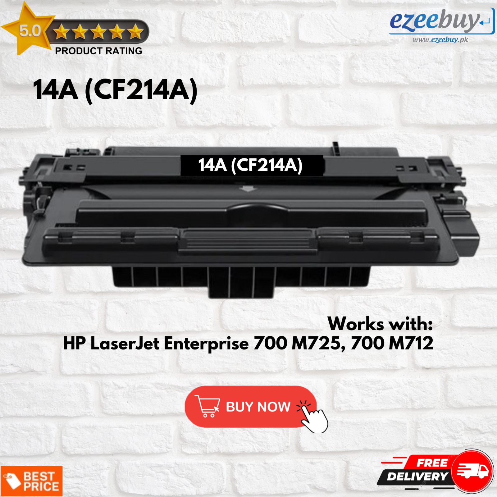 14A Toner Cartridge | HP 14A CF214A Black LaserJet Toner Cartridge ...