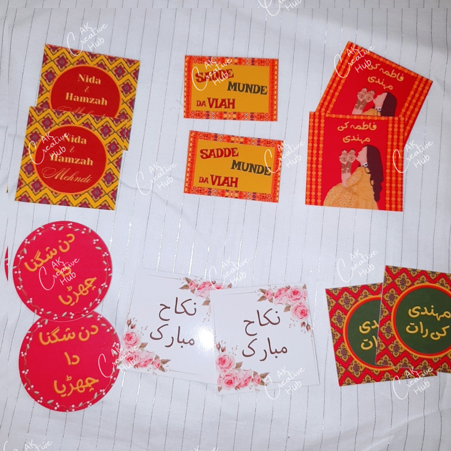 Customized Cone Stickers - Mehndi Cone Stickers/Sauf Cone Stickers ...