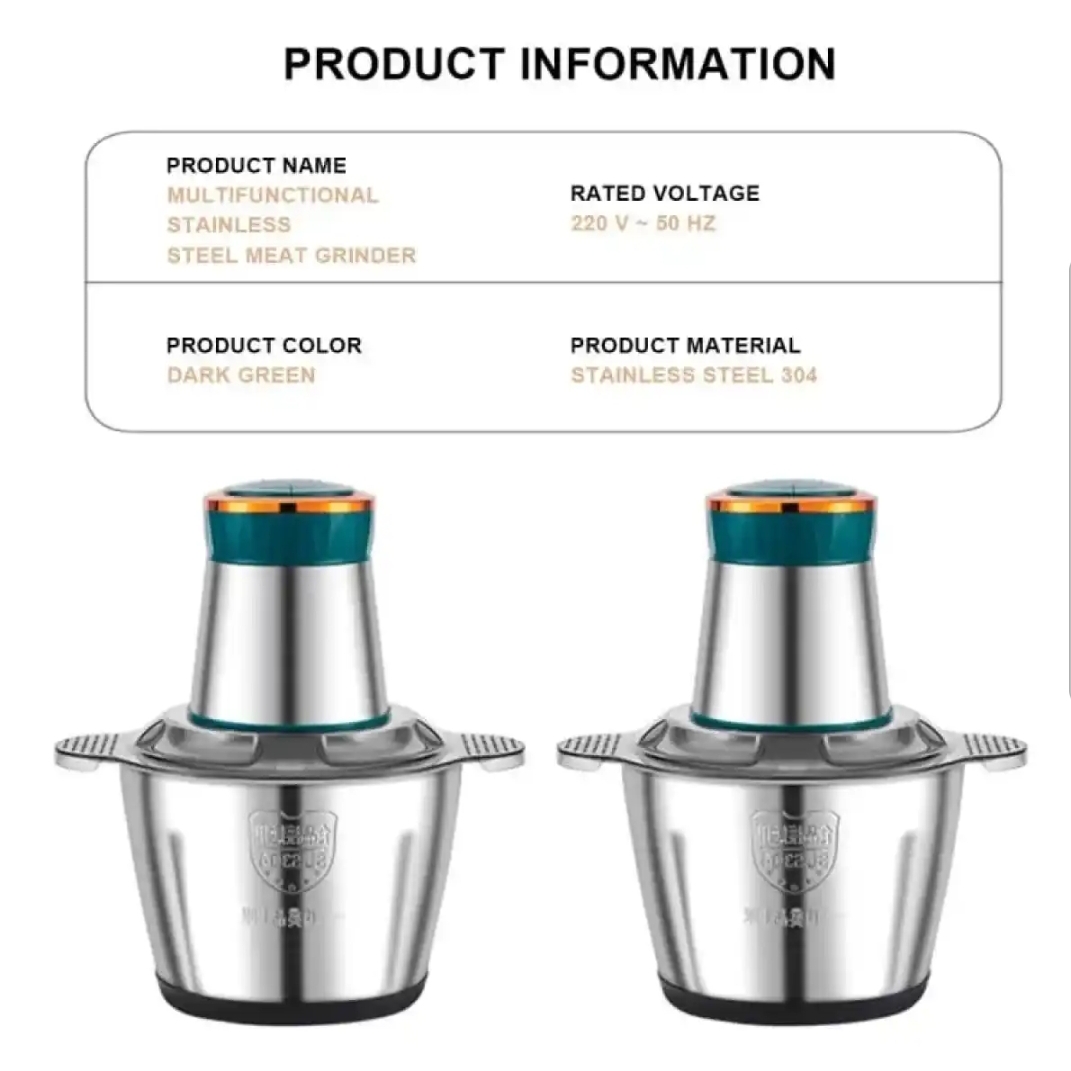 Electric Meat Grinder chopper Stainless steel sharp 4 blades 4 pcs 250 Watts Copper Motor | Daraz.pk