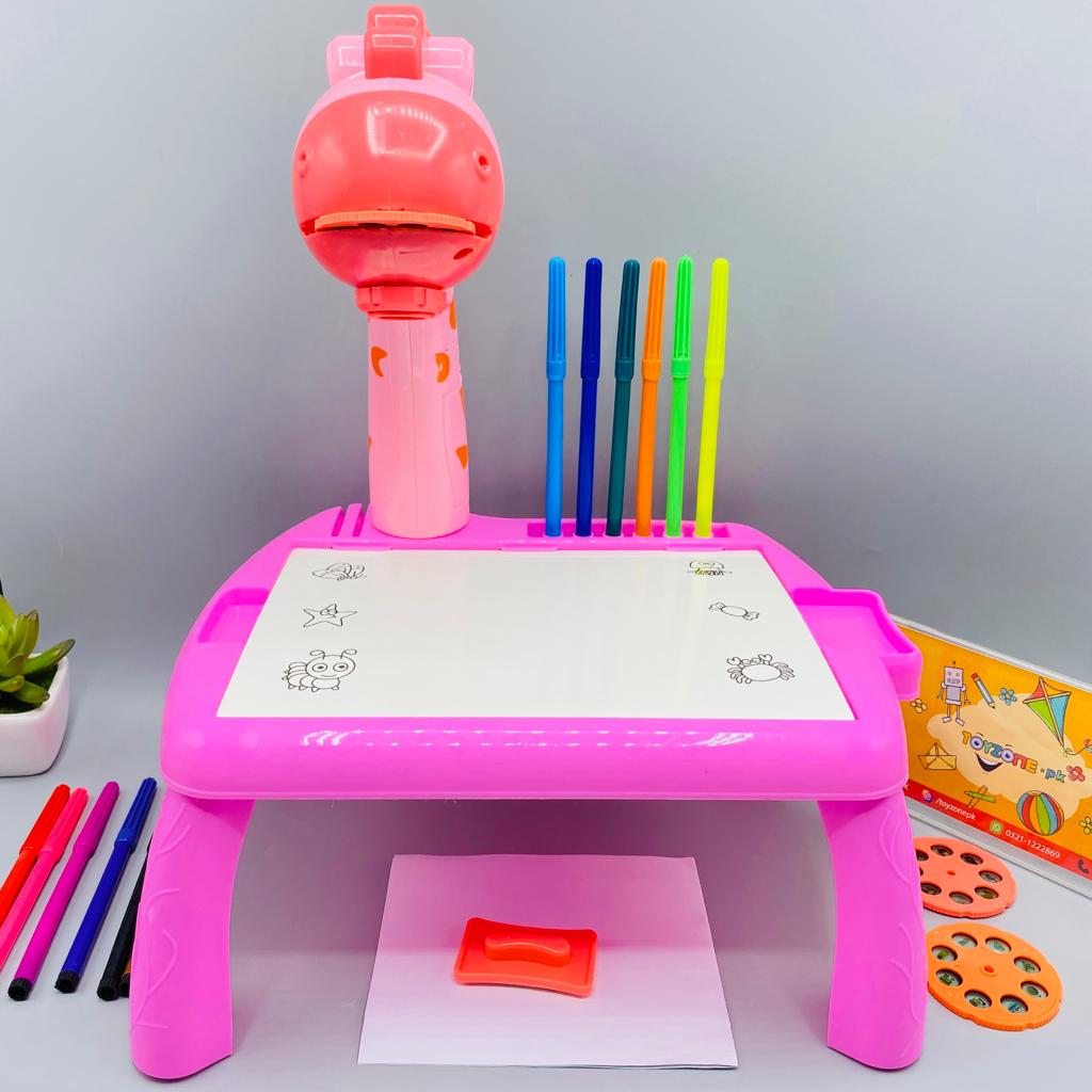 Kids Giraffe Projector Painting & Drawing Table Set | Daraz.pk