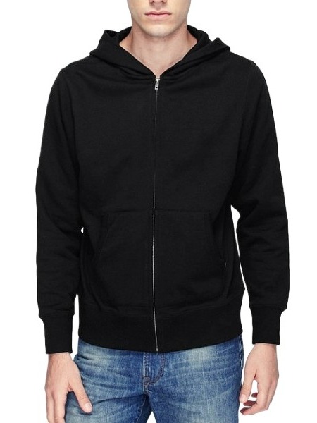 New Black Zipper Hoodie For Men | Daraz.pk