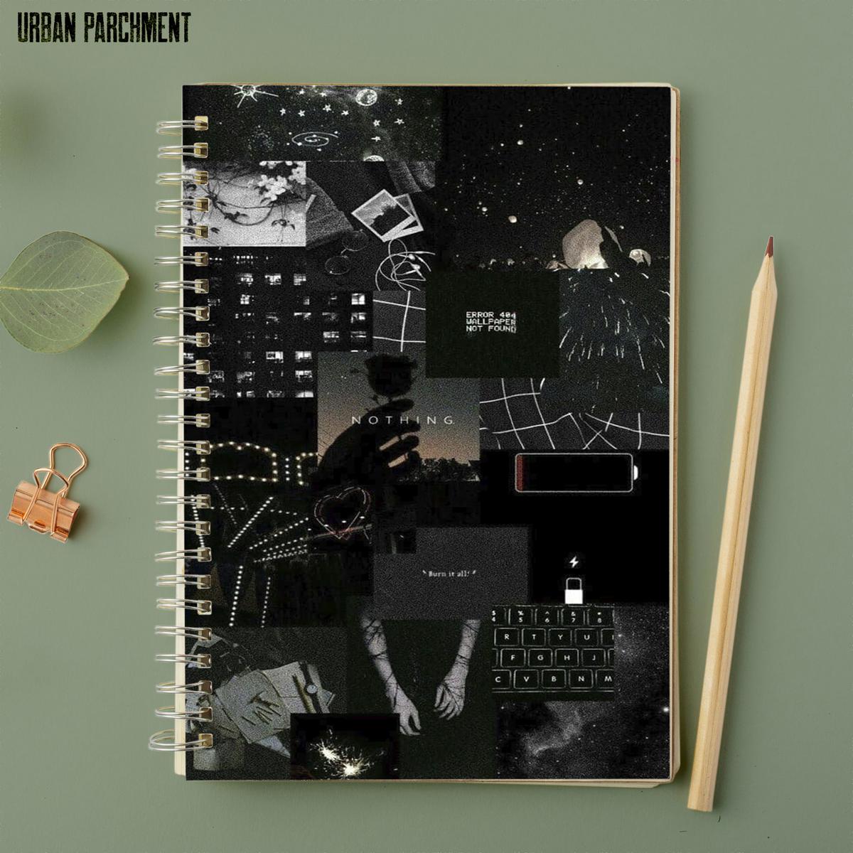 Dark Green Aesthetic - A4 Spiral Notebook with Plastic Sheet | Daraz.pk