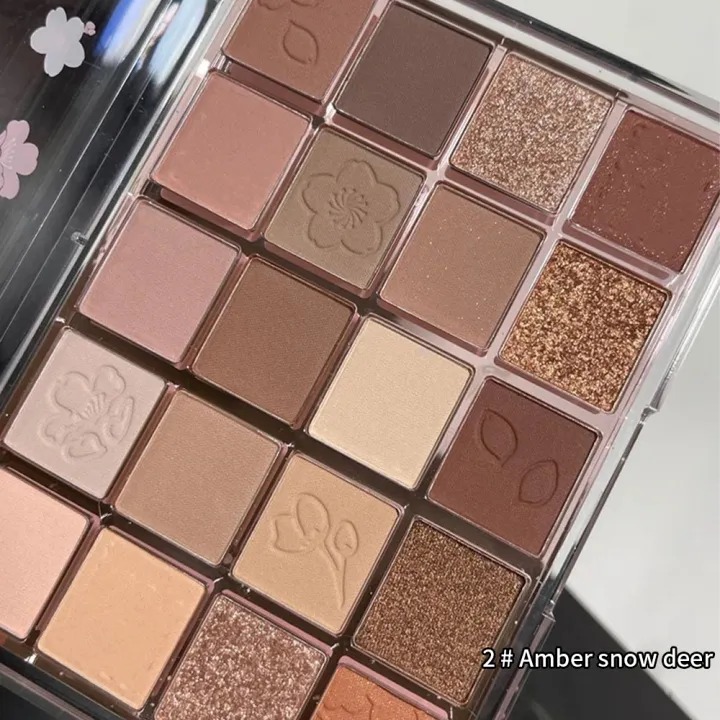 HYBOT 20 Colors Eyeshadow Palette Pearly Matte Rose Pink Color ...