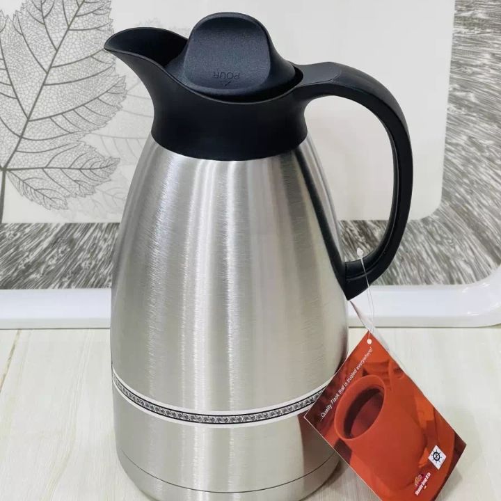 1/2/3 Litre Tea Coffee Vacuum Flask Thermos Jug Stainless Steel Hot ...