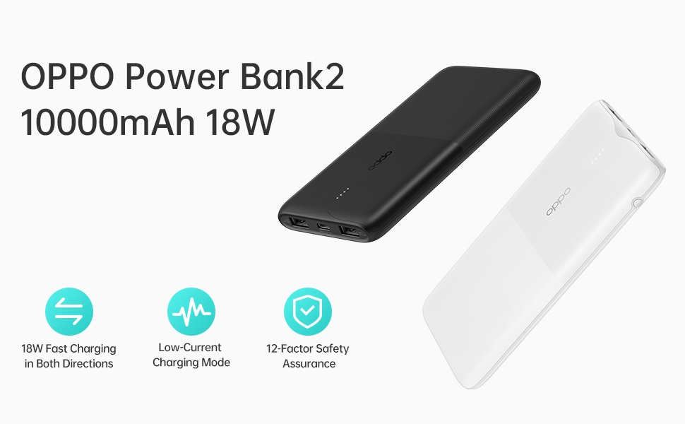 OPPo 10000 mAh Power Bank 18W - White | Daraz.pk