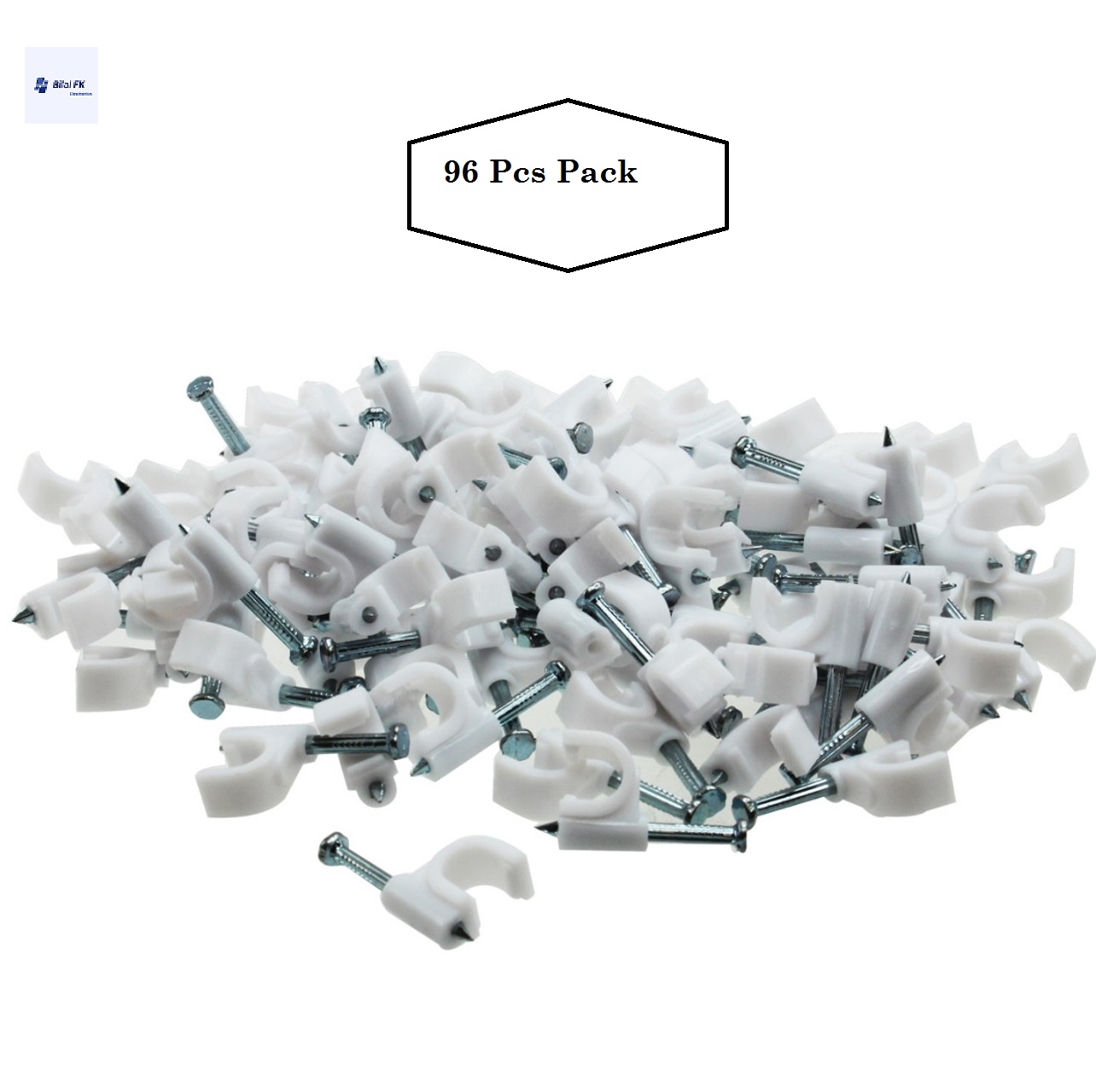 PVC cable clips with nail for wall mounting fiber optic wires 9 MM ...