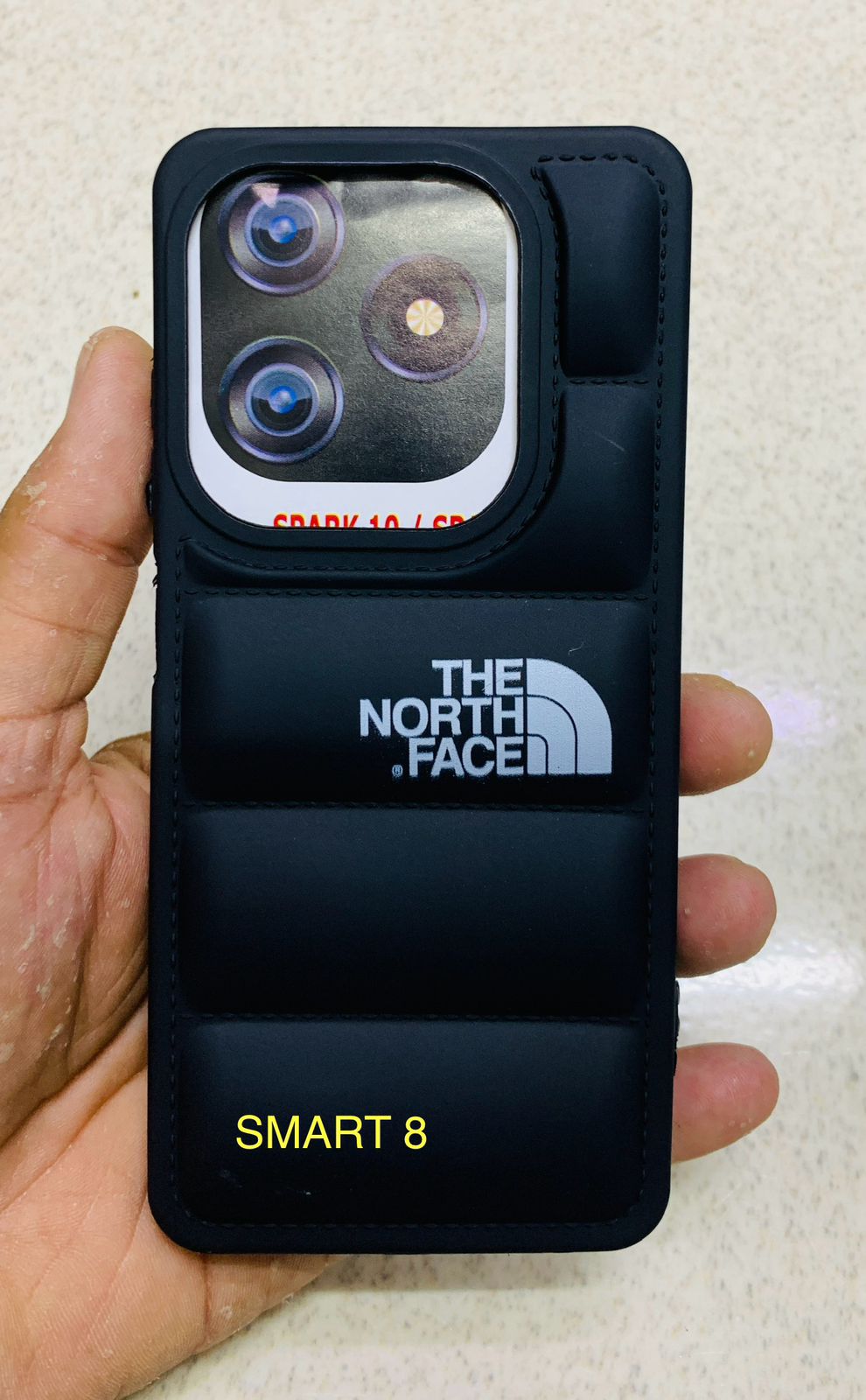 infinix Smart 8 Puffer Case With Open Camera Lens Protection Soft Back ...